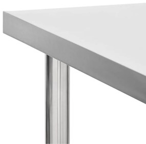 vidaXL Kuchyňský pracovní stůl s kolečky 100x30x85 cm nerezová ocel