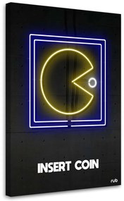 Gario Obraz na plátně Neonový pac man - Rubiant Rozměry: 40 x 60 cm