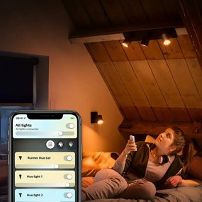 Philips Hue 53090/30/P9 LED bodové svítidlo Runner 1x5,5W | GU10 | 2200-6500K - Bluetooth, inteligentní