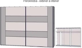 Šatní skříň Redondo, dub bahenní/dub černý