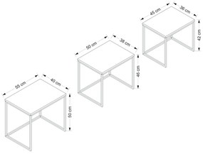 Set konferenčních stolků Evita (Bílá). 1072990