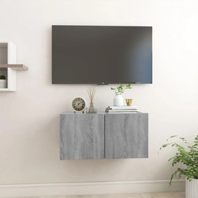 Závěsná TV skříňka šedá sonoma 60 x 30 x 30 cm kompozitní dřevo