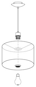Eglo 31601 - Lustr na lanku MASERLO 1xE27/60W/230V
