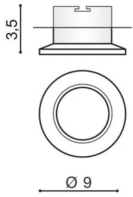Azzardo AZ1482 - Podhledové svítidlo ADAMO 1xGU10/50W/230V