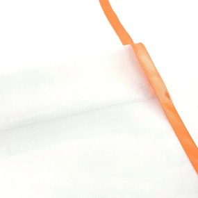 Hotová záclona voál se saténovou stužkou - oranžová 140x300 cm