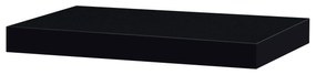 Polička nástěnná 40 cm, MDF, barva černý vysoký lesk, baleno v ochranné fólii - P-023 BK
