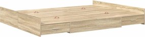 Rám postele s úložným prostorem s čelo Sonoma dub 140 x 200 cm 3335295