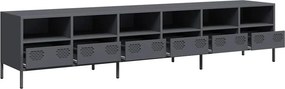 TV skříňka antracitová 202x39x43,5 cm ocel válcovaná za studena 3307157
