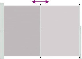 Zatahovací boční markýza 200 x 314 cm šedá 313413