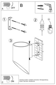 Sollux SL.0107 - Nástěnné svítidlo PENNE 20 1xG9/40W/230V bílá