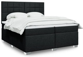 Box spring postel s matrací černá 200x200 cm textil 3290597