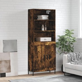 vidaXL Skříň highboard 69,5 x 34 x 180 cm kompozitní dřevo [3189969] Barva: kouřový dub