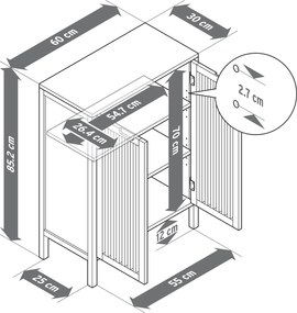 Tchibo - Odkládací skříňka - barva: hnědá