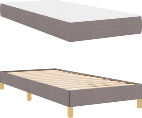 Postel s boxspringem Taupe 80 x 200 cm textil 3398525