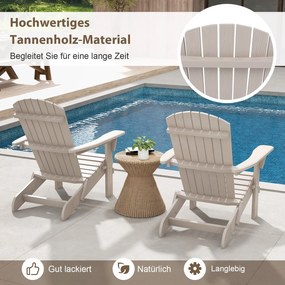 Costway Židle Adirondack skládací Židle Adirondack vyrobená ze dřeva zahradní