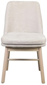 Rowico Světle béžová židle Amesbury s bělenými dubovými nohami