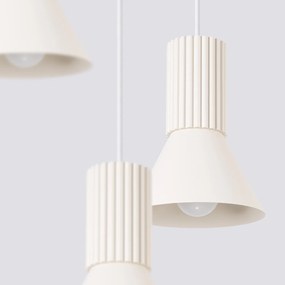 Sollux Lighting Závěsná lampa ESTRIA 3P béžová