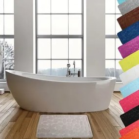 MSV PEBBLES koupelnová předložka 50 x 80 cm béžová / PU pěna / protisk