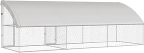 Psí kennel 3 ks Stříbrná 6 x 2 x 2 m Pozinkovaná ocel 3368331