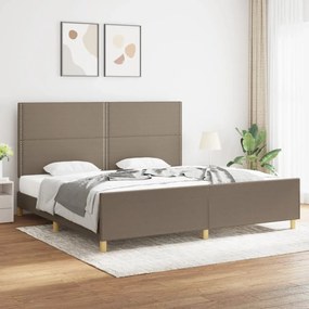 Rám postele bez matrace taupe 200 x 200 cm textil 3125004
