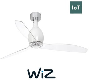FARO MINI ETERFAN 32020WP 50,4“ bílá lesk/transparentní Reverzní stropní ventilátor WiZ