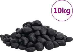 vidaXL Leštěné oblázky 10 kg 2–5 cm [155329] Barva: Černá