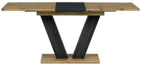 AUTRONIC Jídelní stůl, 140-180x80x76 cm, MDF deska, 3D dekor divoký dub