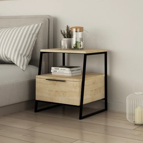 KALUNE DESIGN Noční stolek PAL hnědý 855DTE3516