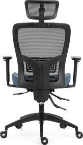 Ergonomická kancelářská židle MERTON - modrá síťovina