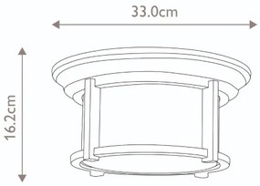 Feiss FE-MERRILL-F - Venkovní stropní svítidlo MERRIL 2xE27/60W/230V IP44