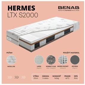 Taštičková matrace Benab Hermes LTX S2000 200x90 cm (T4/T5). 763579