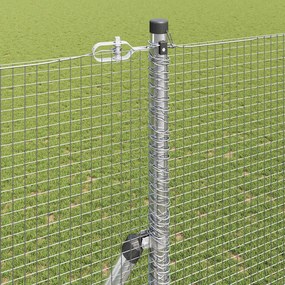 Zemní upevnění svařované drátěné ploty 50 x 1,6 m Stříbrná 3351657