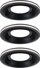 P 92252 LED vestavné svítidlo Sormus 3ks sada IP65 kruhové 100mm 3x4,8W / 1,5W / 230V 3000K černá - PAULMANN