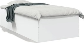 Rám postele bílý 90 x 200 cm kompozitní dřevo 3280965