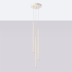 Sollux Lighting Závěsná lampa PASTELO 3P béžová