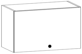 Nejlevnější nábytek MISAEL horní skříňka G60KN, korpus bílý, dvířka borovice andersen