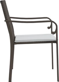 vidaXL Zahradní židle s poduškami 6 ks 56 x 59 x 84 cm polyratan [3187074] Barva: Černá