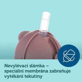 Canpol babies Nevylévací hrneček se slámkou a závažím 270 ml Bonjour Paris Modrý