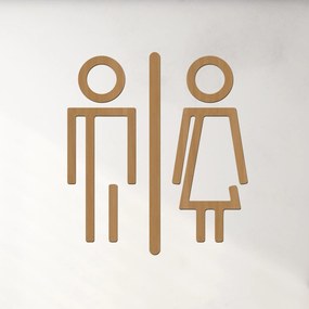dřevo života Dřevěná samolepka označení na WC - dámy a pánové Zvolte rozměr (cm): 11x12, Zvolte barvu dekoru: Buk