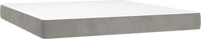 Box spring postel s matrací světle šedá 160x200 cm samet 3131207