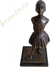 Malá tanečnice Degas – Bronzová soška – Tanečnice na mramorovém podstavci