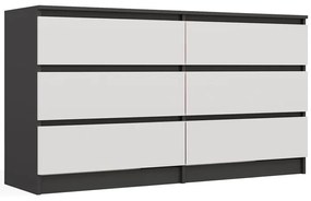 Komoda MALWA M6 140 - antracit + bílá