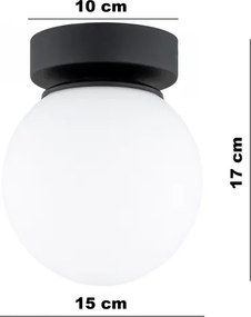 BRILAGI - Bodové svítidlo MILO 1xE27/60W/230V pr. 15 cm černá
