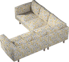 Potah na pohovku IKEA Norsborg rohová 4-místná barva žlutá látka pletený vzor, vzorované