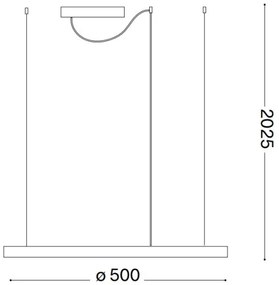 Ideal Lux - LED Stm lustr na lanku ORACLE S LED/28W/230V 4000K pr. 50 cm černá