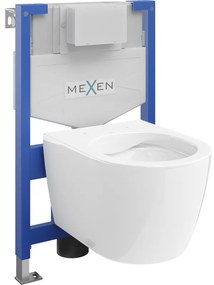 Mexen WC podomítkový set Felix XS-F stojan s WC mísou Carmen, Bílá - 6803388XX00