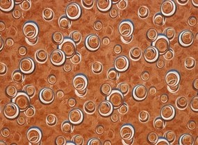 ITC Metrážový koberec Drops 64 BARVA: Oranžová, ŠÍŘKA: 5 m