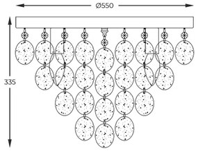Zuma Line 18366 - Přisazený lustr PARDO 8xE14/40W/230V chrom