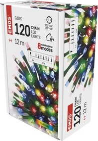 Vánoční osvětlení EMOS D4AM08 ZY1451 120 LED řetěz 12m multicolor programy