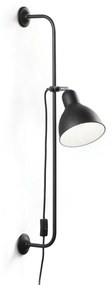 Nástěnná lampa Ideal Lux Shower AP1 nero 179643 černá